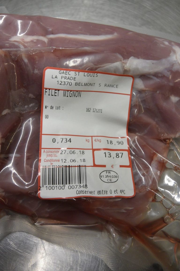 Filet Mignon Porc Etiquette | L'Ami des Champs - Producteurs viande ...